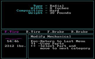 Screenshot of Car Builder (DOS, 1982) - MobyGames