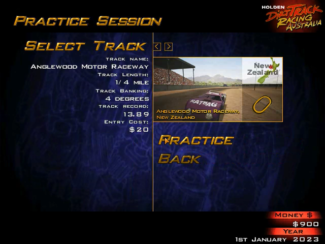 Screenshot of Dirt Track Racing: Australia (Windows, 2000) - MobyGames