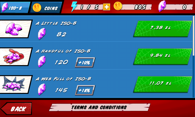 Screenshot of Spider-Man: Ultimate Power (Android, 2014) - MobyGames