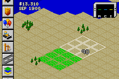 Screenshot of SimCity 2000 (Game Boy Advance, 1993) - MobyGames