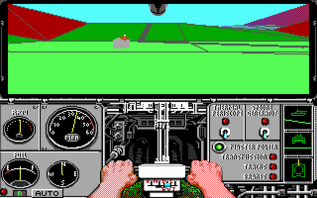 Screenshot of Tank: The M1A1 Abrams Battle Tank Simulation (DOS, 1989 ...