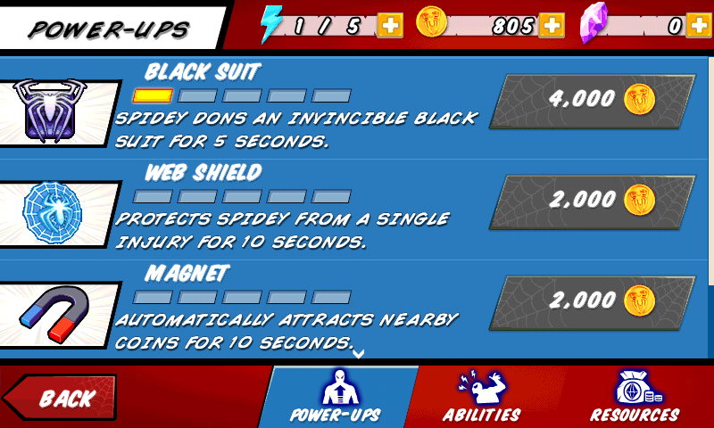 Screenshot of Spider-Man: Ultimate Power (Android, 2014) - MobyGames