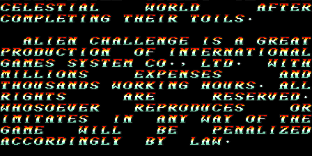 Screenshot of Alien Challenge (Arcade, 1994) - MobyGames