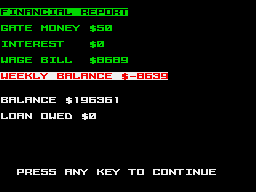 Screenshot of Grid Iron 2 (ZX Spectrum, 1989) - MobyGames