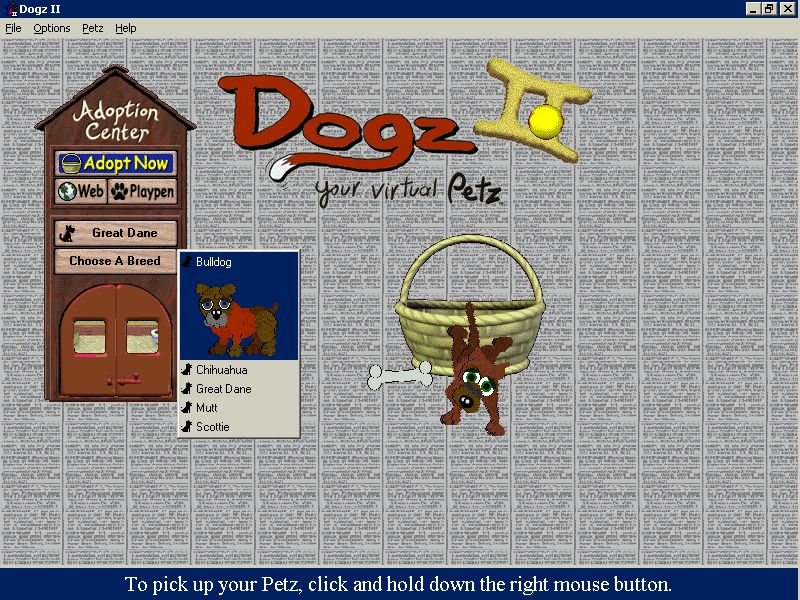Screenshot of Dogz II: Your Virtual Petz (Windows, 1997) - MobyGames