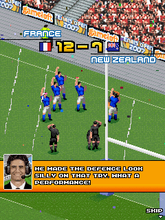 Screenshot of Real Rugby (J2ME, 2007) - MobyGames