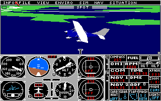 Screenshot of Flight Simulator II (Amiga, 1984) - MobyGames