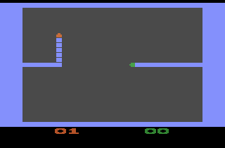 Screenshot of Warring Worms (Atari 2600, 2002) - MobyGames