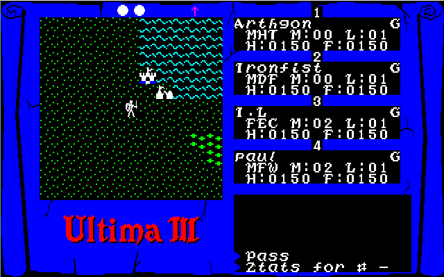 Screenshot of Exodus: Ultima III (PC-88, 1983) - MobyGames