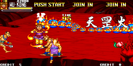 Screenshot of Oriental Legend (Arcade, 1997) - MobyGames
