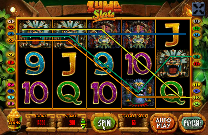 Screenshot of Zuma Slots (Browser, 2015) - MobyGames