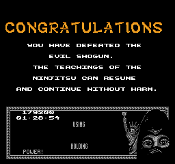 Screenshot of Last Ninja 2: Back with a Vengeance (NES, 1988) - MobyGames