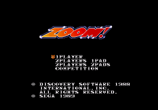 Screenshot of Zoom! (Genesis, 1988) - MobyGames