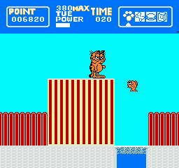 Screenshot of Garfield no Isshūkan: A Week of Garfield (NES, 1989 ...