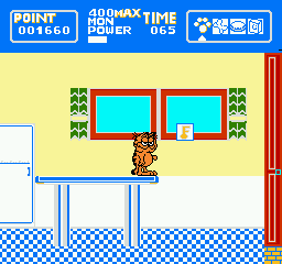 Screenshot of Garfield no Isshūkan: A Week of Garfield (NES, 1989 ...