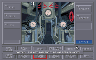 Screenshot of Das Boot: German U-Boat Simulation (DOS, 1990) - MobyGames