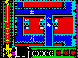 Screenshot of Coil Cop (ZX Spectrum, 1987) - MobyGames