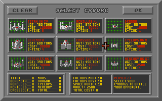 Screenshot of Cyber Empires (Amiga, 1992) - MobyGames