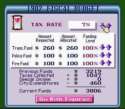 Screenshot of SimCity (SNES, 1989) - MobyGames