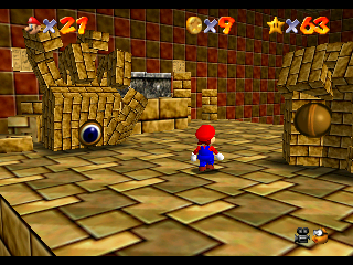 Screenshot of Super Mario 64 (Nintendo 64, 1996) - MobyGames