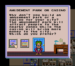 Screenshot of SimCity (SNES, 1989) - MobyGames