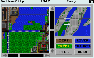 Screenshot of Sim City: Terrain Editor (Amiga, 1989) - MobyGames
