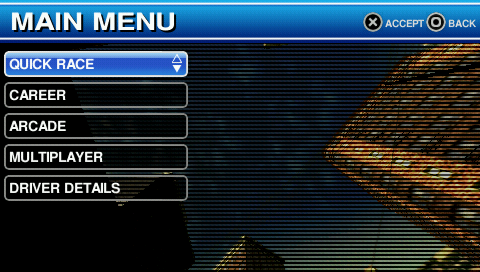 Screenshot of Ford Bold Moves Street Racing (PSP, 2006) - MobyGames