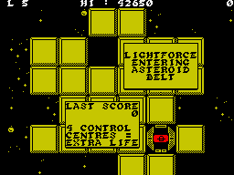Screenshot of Lightforce (ZX Spectrum, 1986) - MobyGames