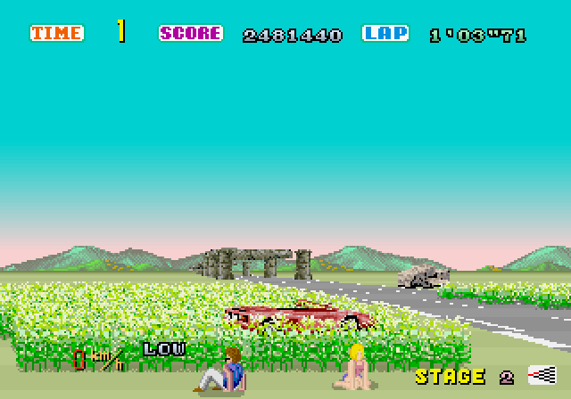 Screenshot of OutRun (SEGA Saturn, 1986) - MobyGames