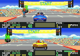 Screenshot of OutRunners (Genesis, 1993) - MobyGames