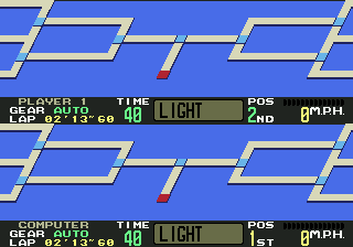 Screenshot of OutRunners (Genesis, 1993) - MobyGames