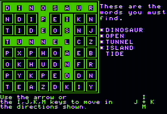 Screenshot of Dinosaur Discovery (Apple II, 1985) - MobyGames