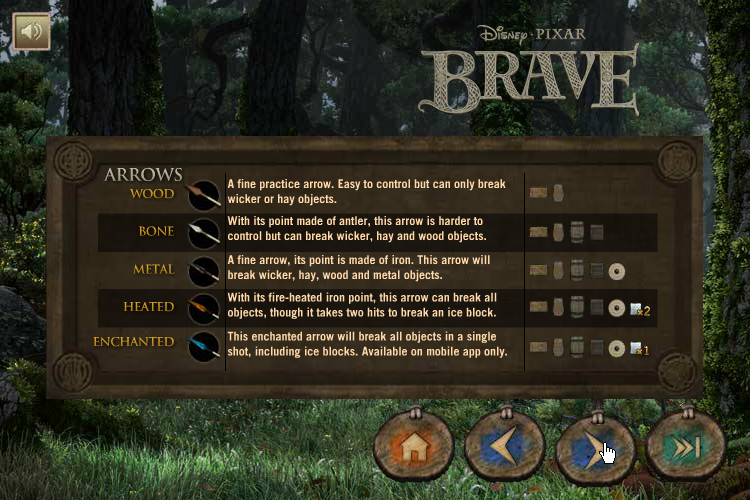 Screenshot of Brave: Ultimate Target Challenge (Browser, 2012) - MobyGames