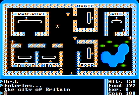 Screenshot of Ultima I (Apple II, 1986) - MobyGames