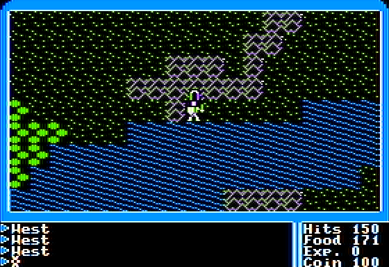 Screenshot of Ultima I (Apple II, 1986) - MobyGames