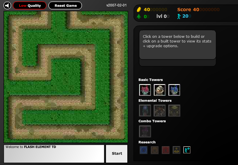 Flash Element TD (2007) - MobyGames