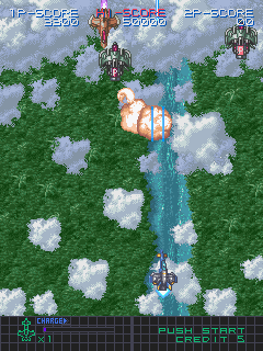 Screenshot of U.N. Defense Force: Earth Joker (Arcade, 1993) - MobyGames