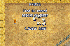 Screenshot of Sheep (Game Boy Advance, 2002) - MobyGames