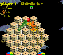 Screenshot of Q*bert 3 (SNES, 1992) - MobyGames