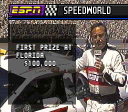 Screenshot of ESPN Speed World (SNES, 1994) - MobyGames