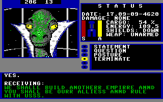 Screenshot of Starflight (Commodore 64, 1986) - MobyGames