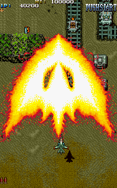 Screenshot of Blue Hawk (Arcade, 1993) - MobyGames