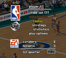 Screenshot of NBA Live 98 (SNES, 1997) - MobyGames