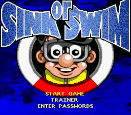 Screenshot of Sink or Swim (SNES, 1993) - MobyGames