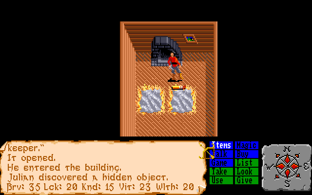 Screenshot of The Faery Tale Adventure: Book I (Amiga, 1987) - MobyGames