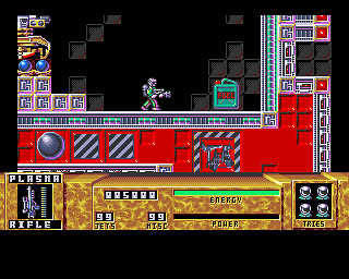 Screenshot of Dan Dare III: The Escape (Amiga, 1990) - MobyGames