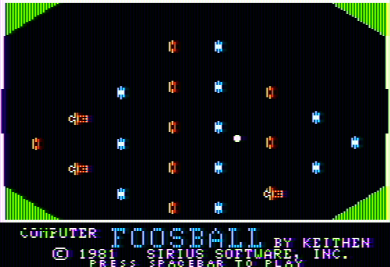 Computer Foosball screenshots - MobyGames