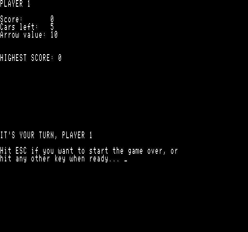 Screenshot of Arrows and Alleys (Exidy Sorcerer, 1980) - MobyGames