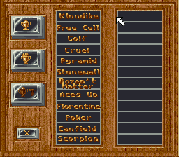 Screenshot of Super Solitaire (SNES, 1994) - MobyGames