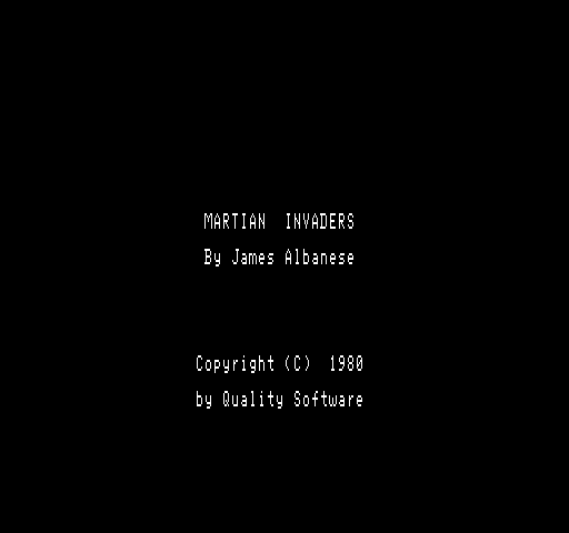 Martian Invaders (1980) - MobyGames